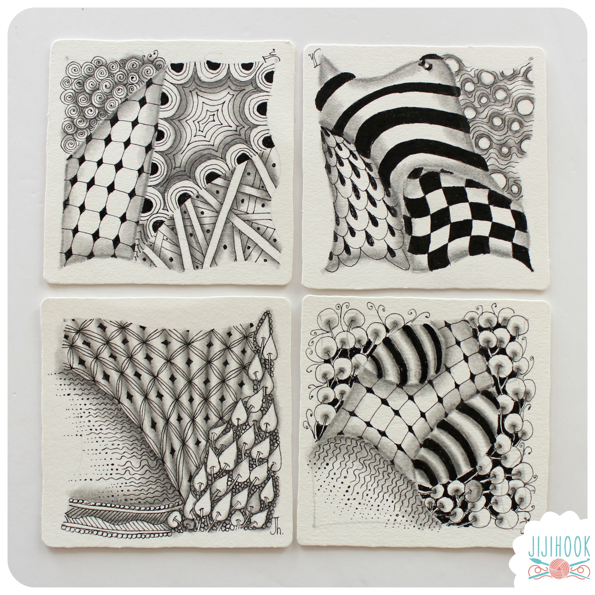 Atelier en ligne pour apprendre à faire du Zentangle® - Jiji Hook